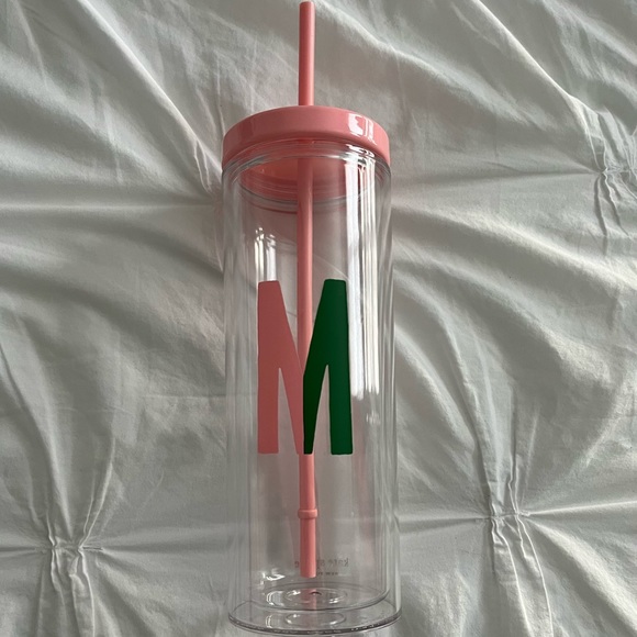 kate spade | Other | Copy Kate Spade Monogram M Tumbler With Straw ...
